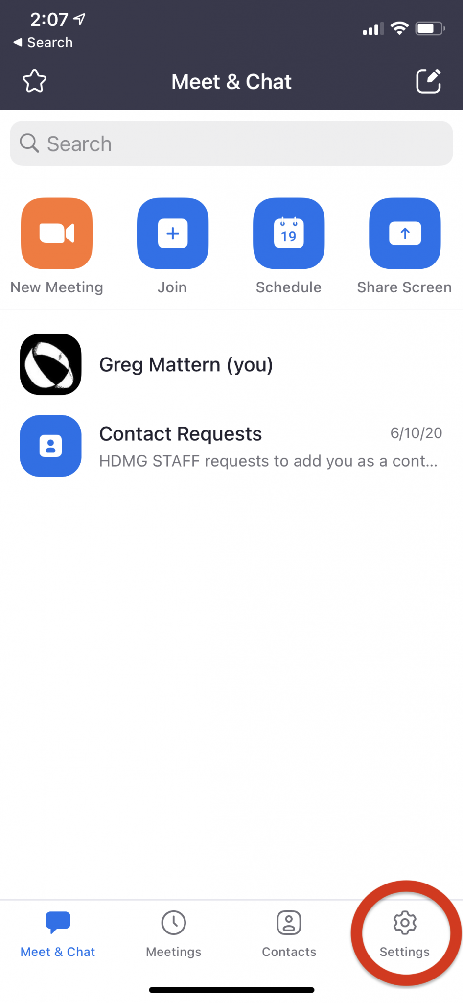 zoom_iphone_meet&Chat_settinhgs | HDMG
